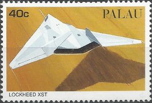 Stamp: Lockheed XST (Palau(Spies in the Sky - Stealth, Surveillance and ...