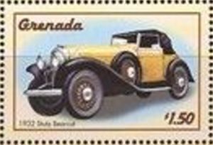 Stamp: 1932 Slutz Bearcat (Grenada(Antique Automobiles) Mi:GD 4390,Sn ...