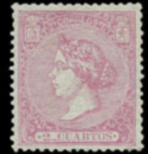 Stamp: Queen Isabel II (Spain(Queen Isabel II) Mi:ES 73,Sn:ES 81,Yt:ES ...