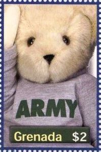 Stamp: Army bear (Grenada(Teddy Bears, Cent.) Mi:GD 4998,Sn:GD 3272a,Yt ...