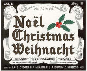 Drink Label: Noël Christmas Weihnacht (Verhaeghe , BelgiumCol:BE-BEER ...