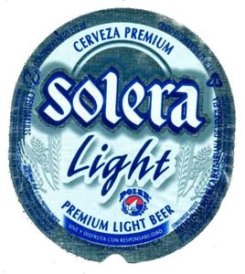 Etiqueta de bebida: Solera Light - Premium (Cervecería Polar, S.A ...