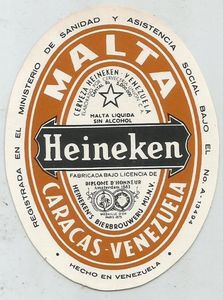 Etiqueta de bebida: Malta Heineke (Cervecería Heineken de Venezuela ...