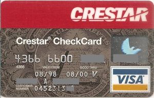 Bank Card: Crestar Check Card (Crestar Check Card, United States of ...