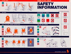Safety Card: Boeing 777-300 / Jubilee (Singapore Airlines, SingaporeCol ...