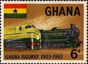 Stamp: Diesel Locomotive Nr.1401, Steam Locomotive Class 248 (Ghana ...