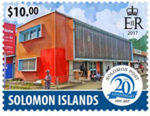 Stamp: 20th Anniversary of Solomon Islands Postal Corporation (Solomon ...