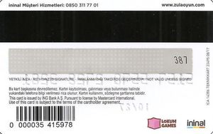 Functional Card: Zula (Prepaid Cards, Türkiye (Turkey)(Ininal) Col:TR ...