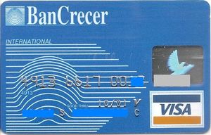 Bank Card: BanCrecer (BanCrecer, VenezuelaCol:VE-VI-0505