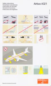 Safety Card: Airbus A321 (Swiss International Air Lines, SwitzerlandCol ...