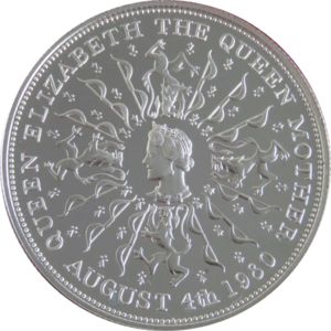 コイン: 25 Pence (80th Birthday Queen Mother) (イギリス(1971~Today - Silver ...