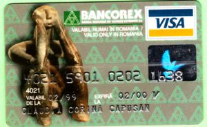 Bank Card: Thinker of Hamangia (Bancorex, RomaniaCol:RO-VI-0003