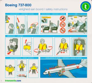Safety Card: Boeing 737-800 (Transavia, NetherlandsCol:TRA-NL-0004