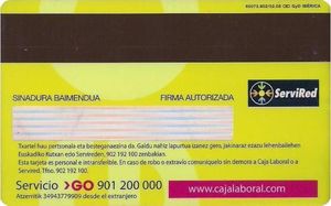 Bank Card: Caja Laboral (Caja Laboral, SpainCol:ES-VE-0239.02