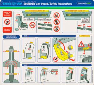 Safety Card: Boeing 737-800 (Transavia, NetherlandsCol:TRA-NL-0010