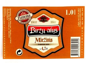 Drink Label: Birzu Alus Miezinis (Birzai - UAB “Biržų alus ...