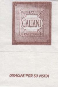 Paper Napkin: Galiani (SpainCol:ES-05675 🧻