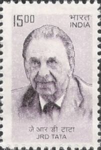 Stamp: J. R. D.Tata (1904-1993) (India(Builders of Modern India) Mi:IN ...