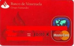 Bank Card: Banco de Venezuela - Grupo Santander (Banco De Venezuela ...