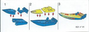 Meal Toy: Speedboat (blue hull) (Kinder Surprise, Europe) (Kinder ...