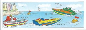 Meal Toy: Speedboat (green hull) (Kinder Surprise, Europe) (Kinder ...