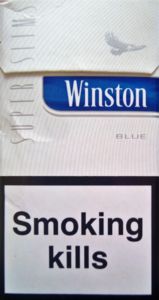 Cigarette Pack: Winston Blue Super Slims (United Kingdom of Great ...
