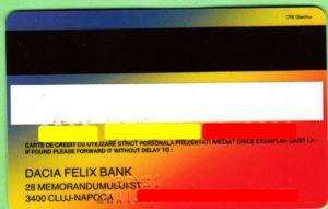 Bank Card: Credit card (Dacia Felix Bank, RomaniaCol:RO-GM-0001.02
