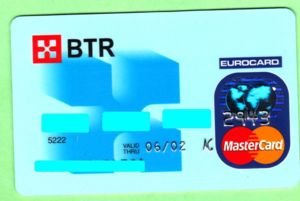 Bank Card: BTR-Visa electron (Banca Turco-Romana, RomaniaCol:RO-MC-0007