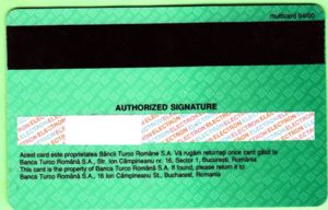 Bank Card: BTR-Visa electron (Banca Turco-Romana, RomaniaCol:RO-MC-0007