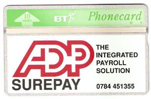 Phonecard: ADP Surepay (British Telecom, United Kingdom of Great ...