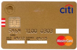 Bank Card: citi MasterCard (04/12) (Citibank, GreeceCol:GR-MC-0122