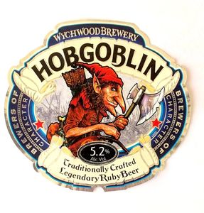 Drink Label: Hobgoblin - Legendary Ruby Beer (Wychwood Brewery Co, United Kingdom of Great ...