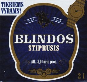 Drink Label: Blindos (UAB Svyturys-Utenos alus, LithuaniaCol:LT-BEER-000214