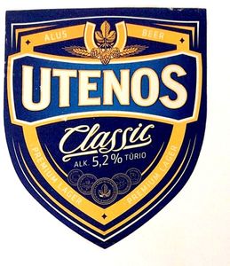 Drink Label: Utenos Classic (Utena brewery, LithuaniaCol:LT-BEER-000028