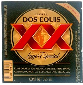 饮料标签: Dos Equis XX - Lager Especial (Cervecería Cuauhtémoc Moctezuma S ...