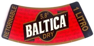 Drink Label: Baltica Dry (Cervecerias Chile, Chile) Col:CL-BEER-000014