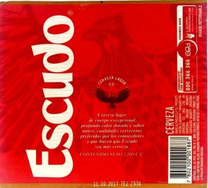 Drink Label: Escudo (Embotelladoras CCU S.A., ChileCol:CL-BEER-000081