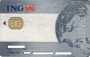 Bank Card: ING Bank Identity Card (ING Bank, BulgariaCol:BG-GM-0254