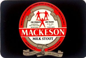 Etiqueta de bebida: Mackeson Milk Stout (Windward & Leeward Brewery ...