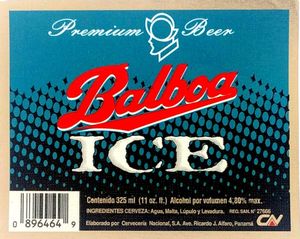 Etiqueta de bebida: Balboa Ice (Cerveceria Nacional Panama, PanamáCol ...