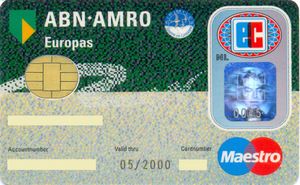Bank Card: ABN-AMRO Europas ec07-96 (ABN-AMRO Bank, Netherlands) Col:NL ...