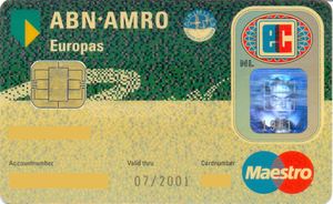 Bank Card: ABN-AMRO Europas ec11-96 (ABN-AMRO Bank, NetherlandsCol:NL ...