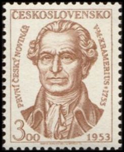 Stamp: Václav Matěj Kramerius (1753-1808) (Czechoslovakia) (Writers) Mi ...