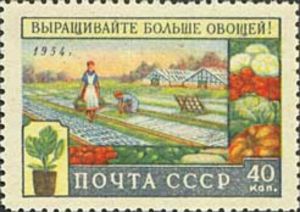 Stamp: Development of Vegetable Growing (Soviet Union, USSR ...