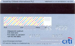 Tarjeta de Banco: citi - CORPORATE (Citibank, República ChecaCol:CZ-MC ...