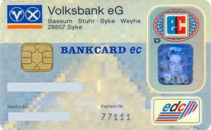 Bank Card: Volksbank eG Syke - BANKCARD ec 00 (Volksbank eG Syke ...
