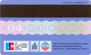 Bank Card: Postbank ec 04 (Postbank, Germany, Federal RepublicCol:DE-MS ...