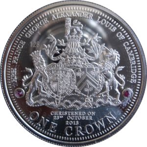 Coin: 1 Crown (Prince George Christening) (Tristan da Cunha(TCC002 ...