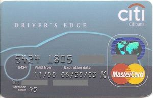 Bank Card: Citi Driver's Edge (Citibank, United States of AmericaCol:US ...