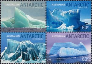 Stamp: Antarctic Icebergs (block of 4) (Australian Antarctic Territory (AAT)(Icebergs) Mi:AQ 187 ...